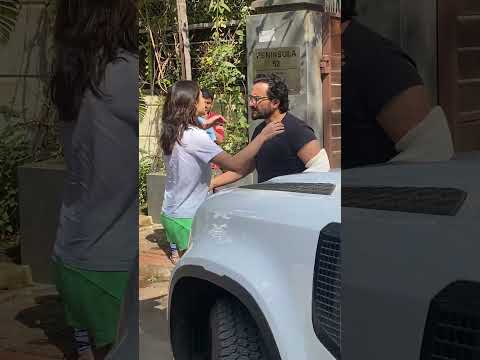 Saif Ali Khan & Sara Ali Khan Spotted in Morning