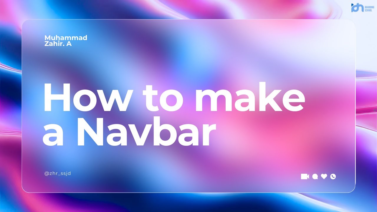 IT Tutorial, How to Make Navbar in VScode with HTML & CSS - YouTube