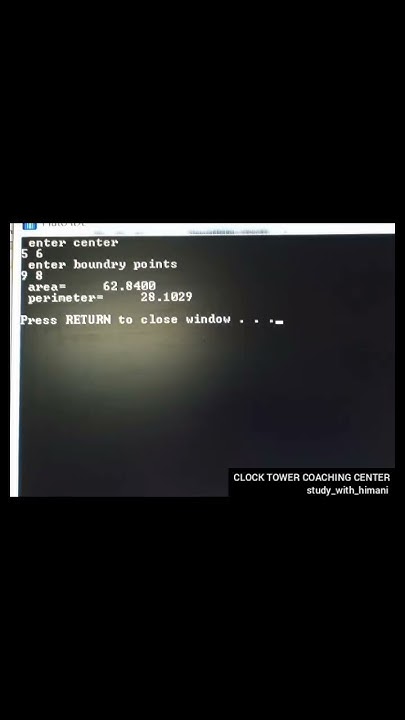 Fortran Language Program| calculate area, perimeter of circle | Fortran Program with output # ...