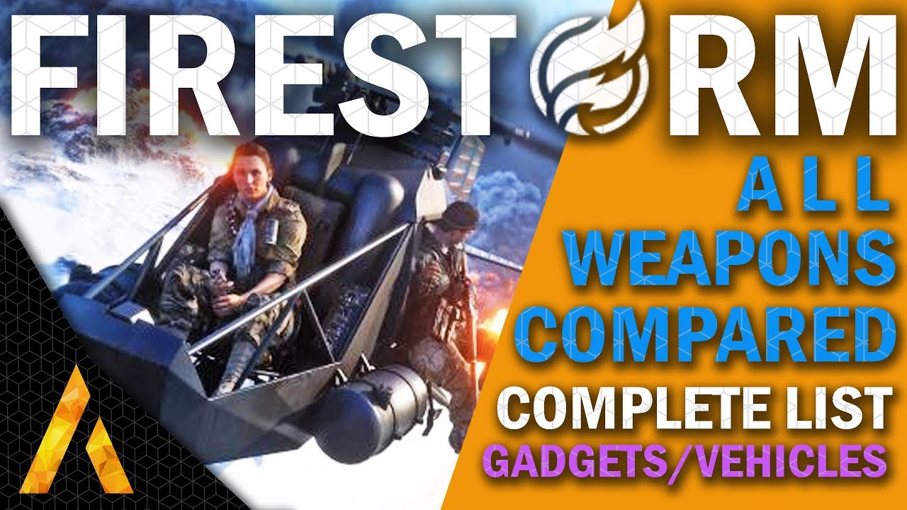 ALL FIRESTORM WEAPONS & TIERS COMPARED 🔥🌪️ - BF5 Firestorm Guide - YouTube