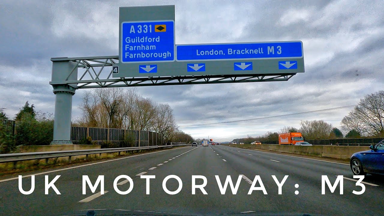 U.K. Motorway Driving: M3 Motorway - YouTube