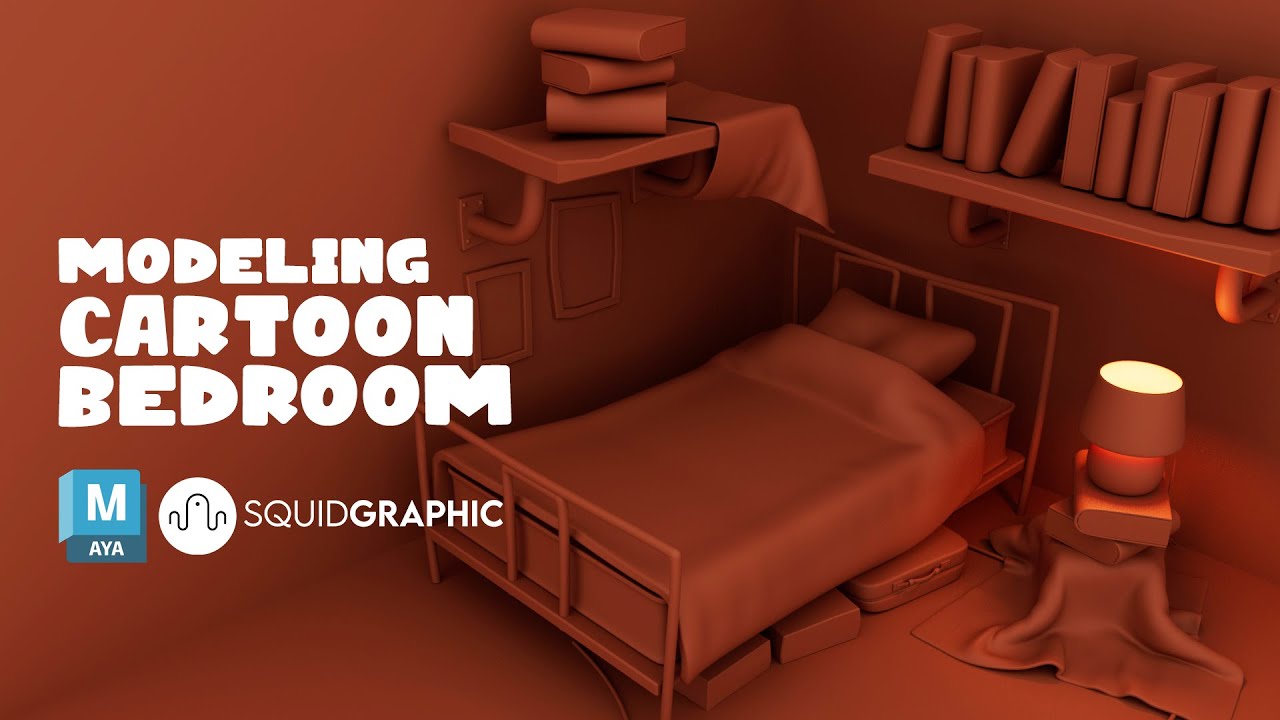 HOW TO CREATE A 3D CARTOON BEDROOM / MODELAR UNA HABITACION CARTOON 3D ...