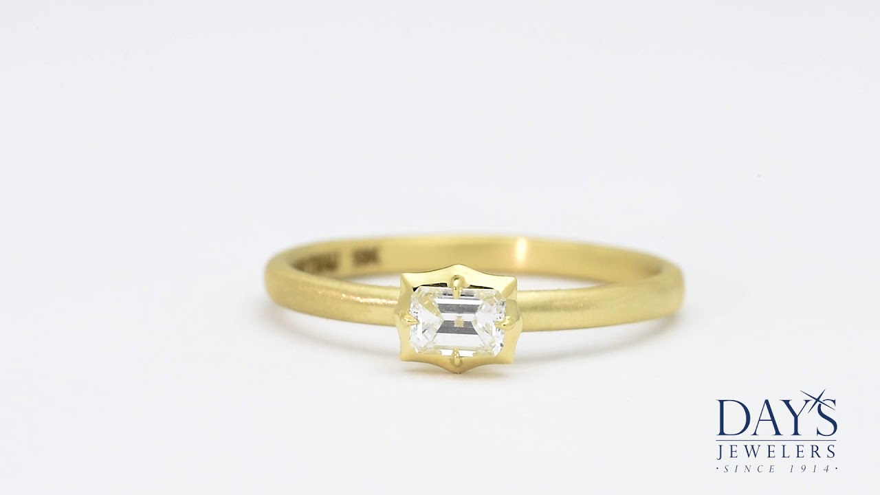 Forevermark Vanguard Solitaire Stackable Ring by Jade Trau in 18kt ...