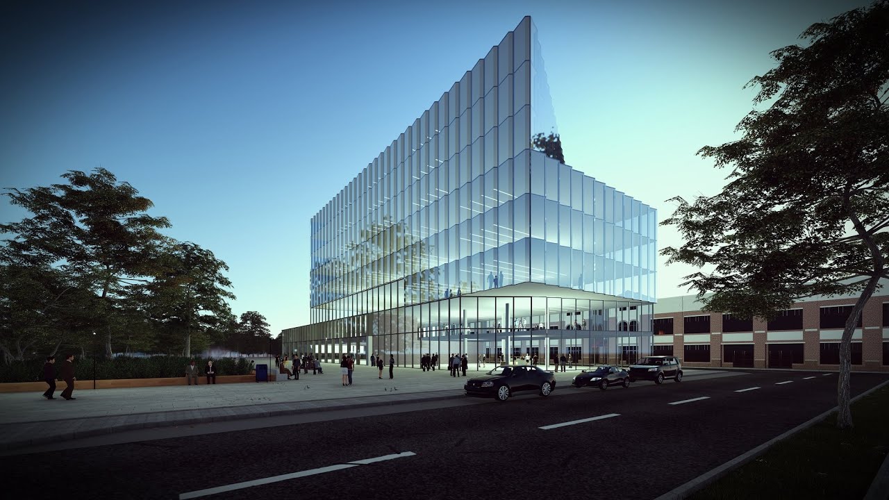 Corporate building exterior walkthrough | Commercial design | Lumion ...