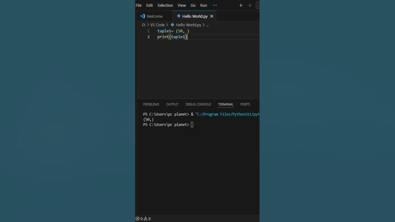 Python Masters Code To Create A Tuple With Single Value Python Coding Functions Codinglife