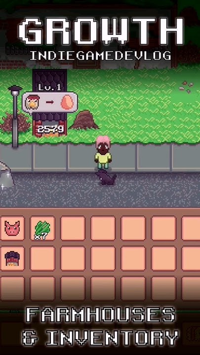 Growth Daily GameDevLog [181] - Farmhouse & Inventory #devlog #gamedev #godot4 #gaming # ...