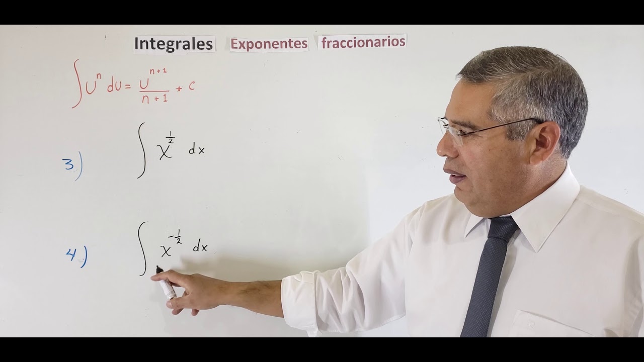 Integral con exponente fraccionario - YouTube