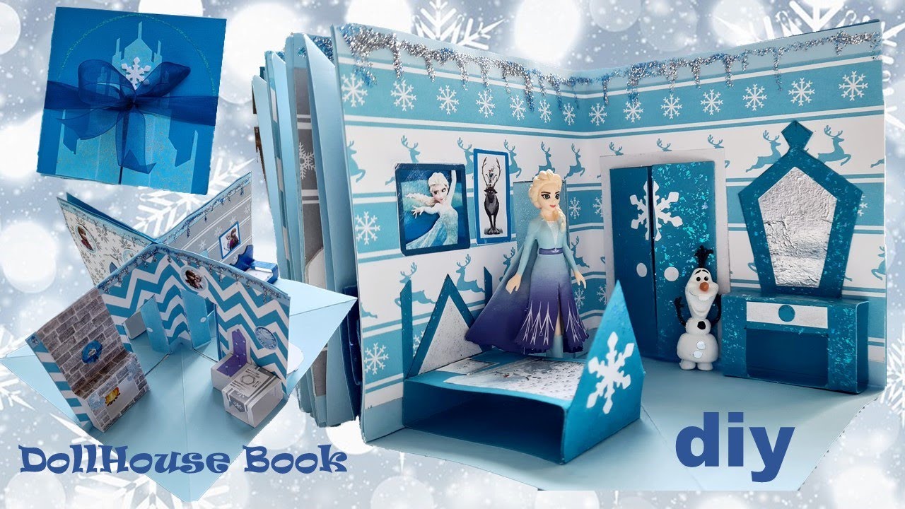 DIY Miniature Frozen Dollhouse Book - Paper Ice Castle for Elsa – Mini ...