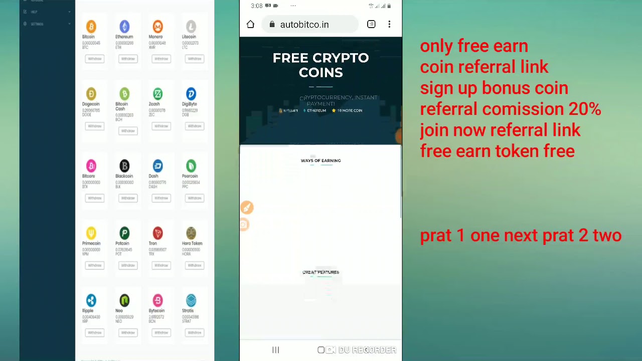 only free earn coin referral link sign up bonus coin referral comission ...