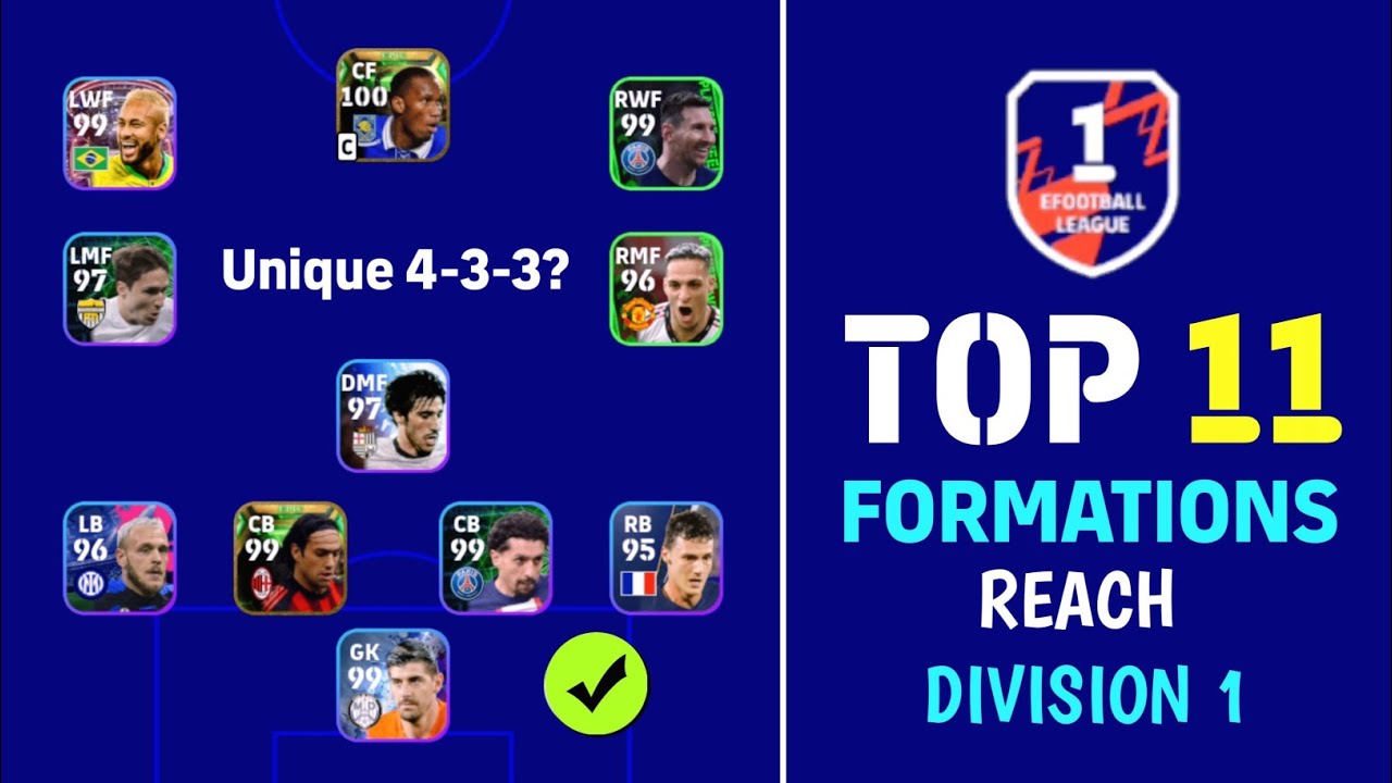 Top 11 Best Formation To Promoted Division 1 eFootball 2023 Mobile ...