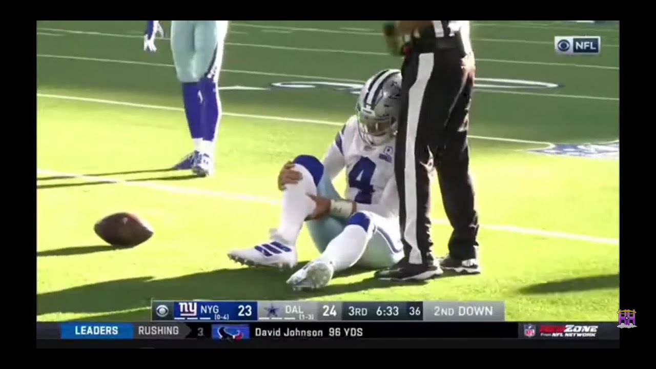 Dak Prescott broken leg - YouTube