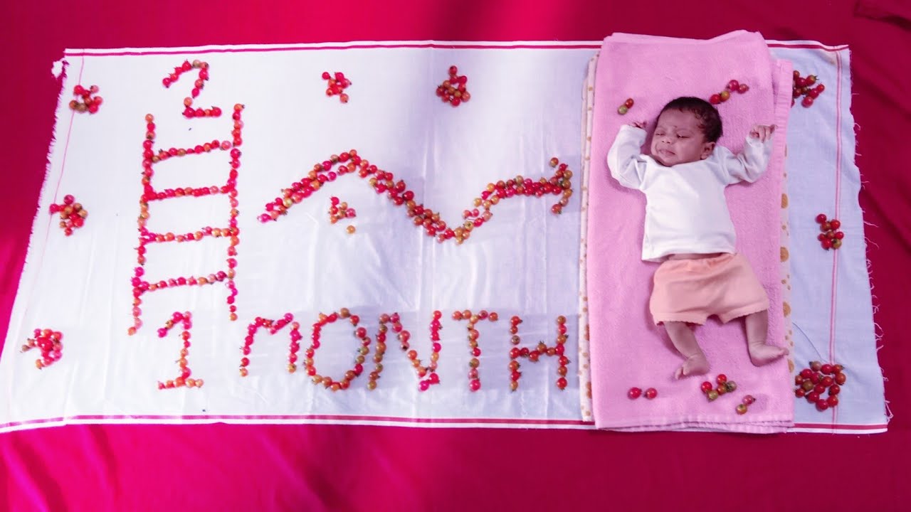 One month baby photoshoot |One month baby photoshoot at home| One month ...