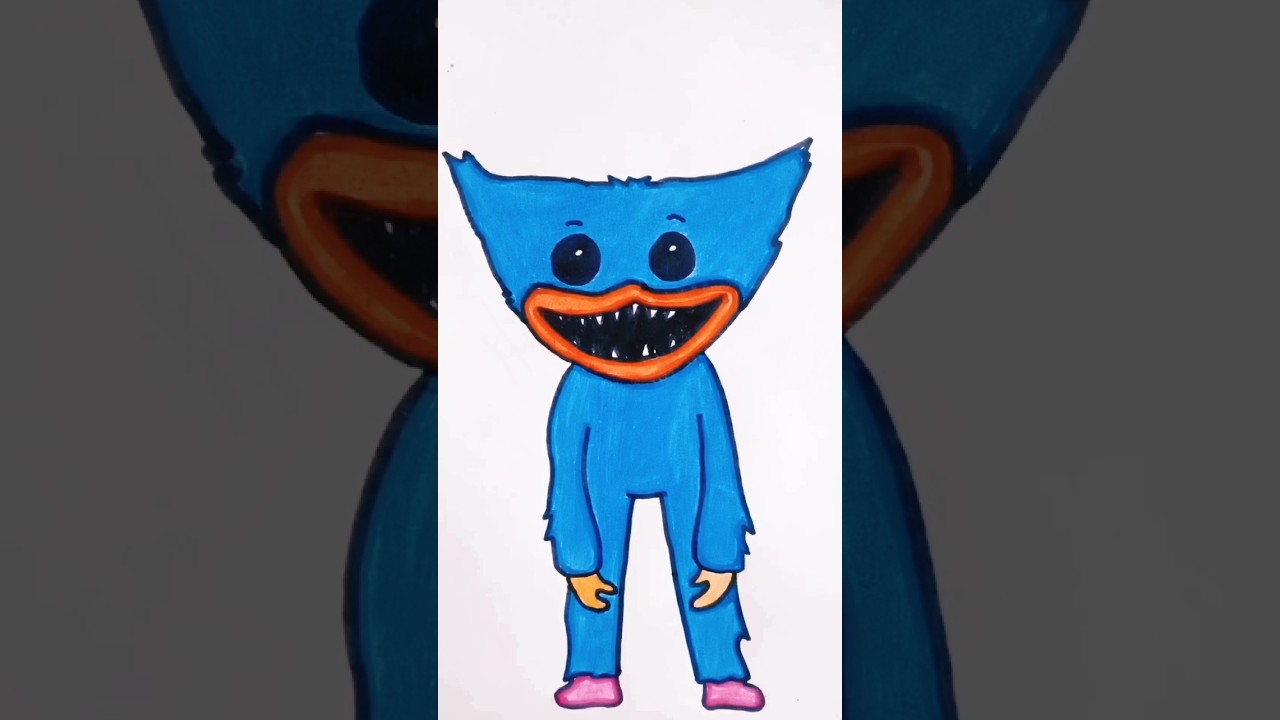 Huggy Wuggy - poppy playtime drawing - YouTube