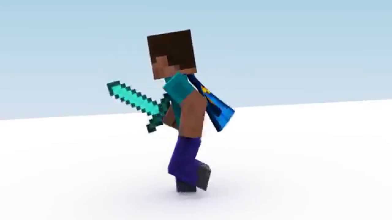 Test Animation #4 Minecraft simple walk and run cycle - YouTube