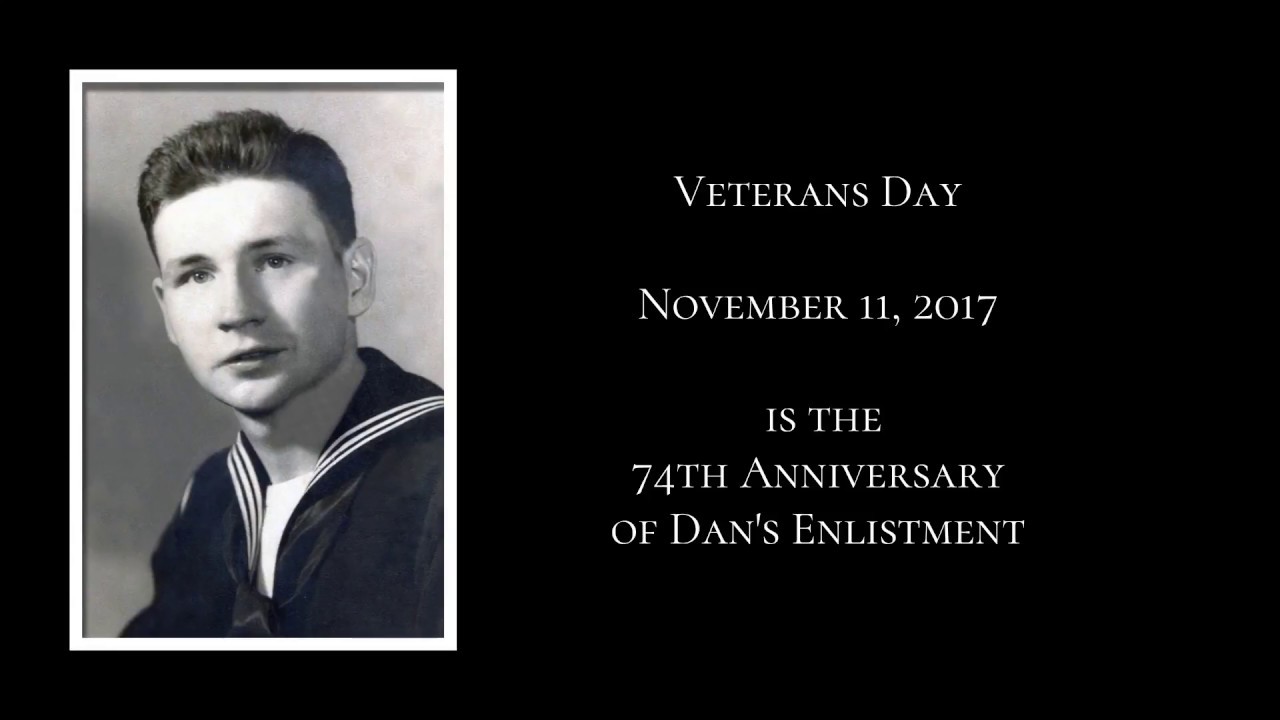 Daniel Dougherty's 74th US Navy Enlistment Anniversary - YouTube
