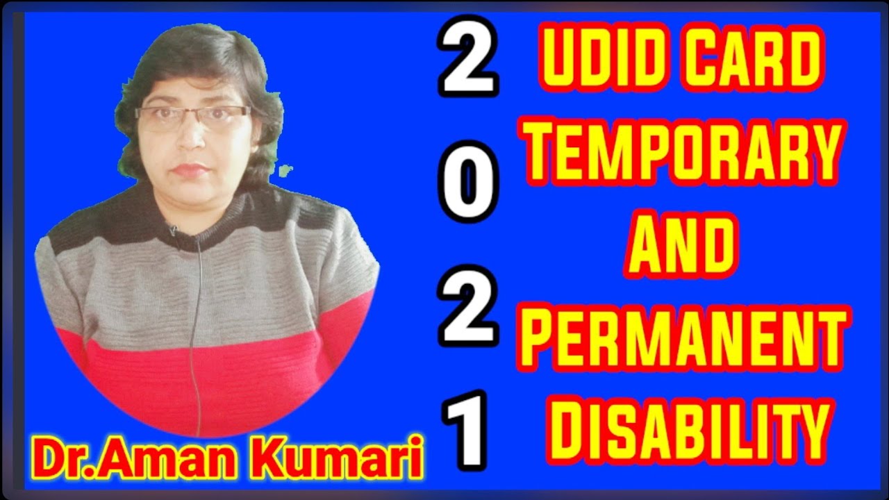 UDID Card Temporary Disability And Permanently Disability // UDID Card ...