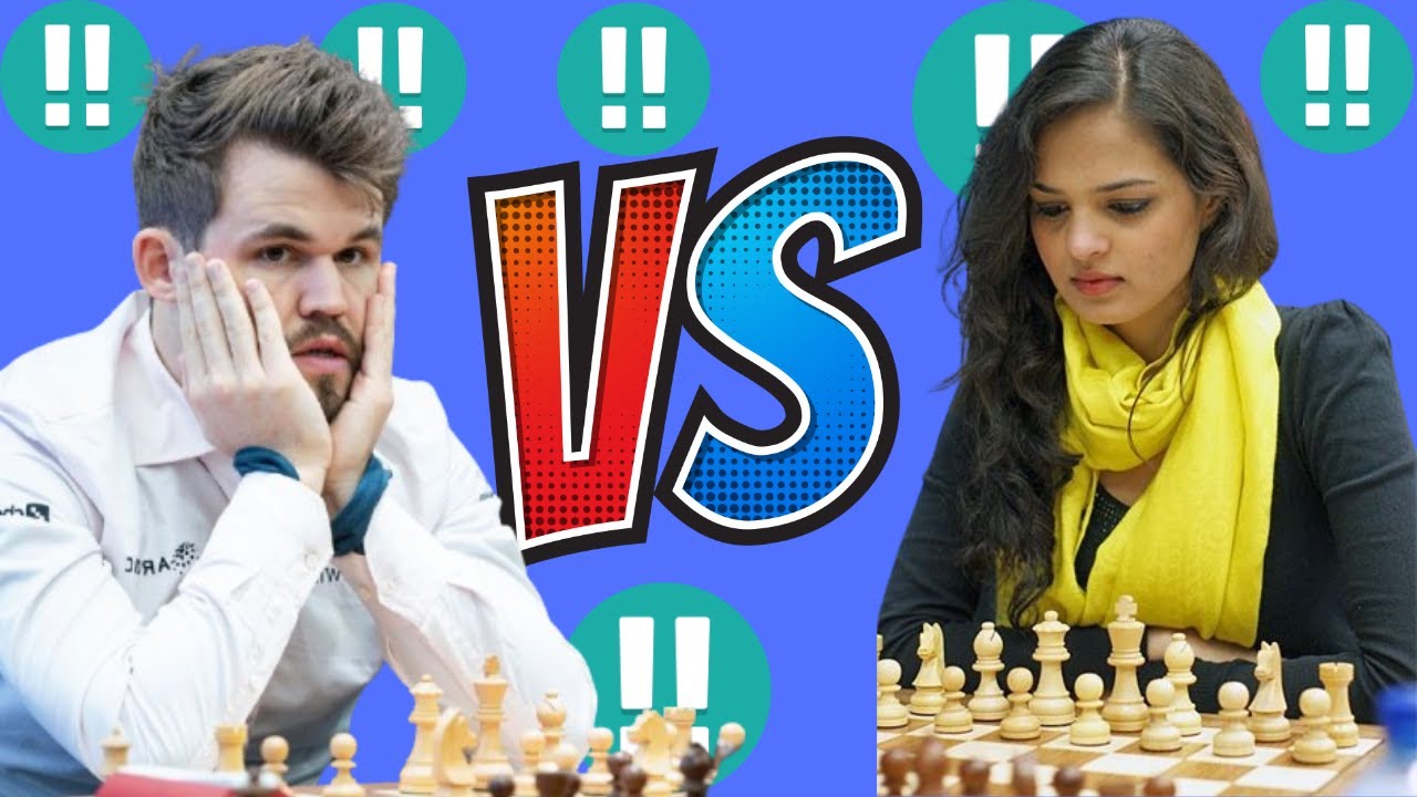 Historic chess set game 36, Magnus Carlsen vs Tania Sachdev - YouTube