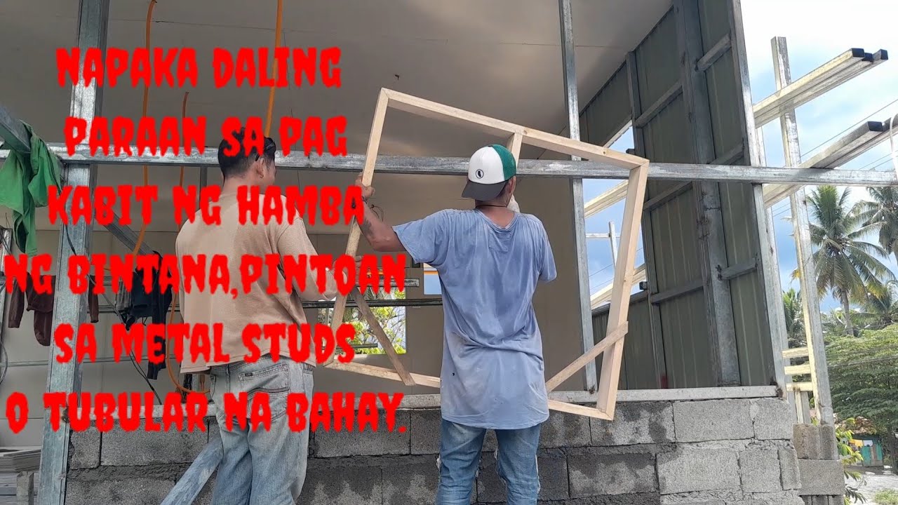 mabilis,perpekto, na paraan sa pag kabit ng hamba sa window at door. sa ...