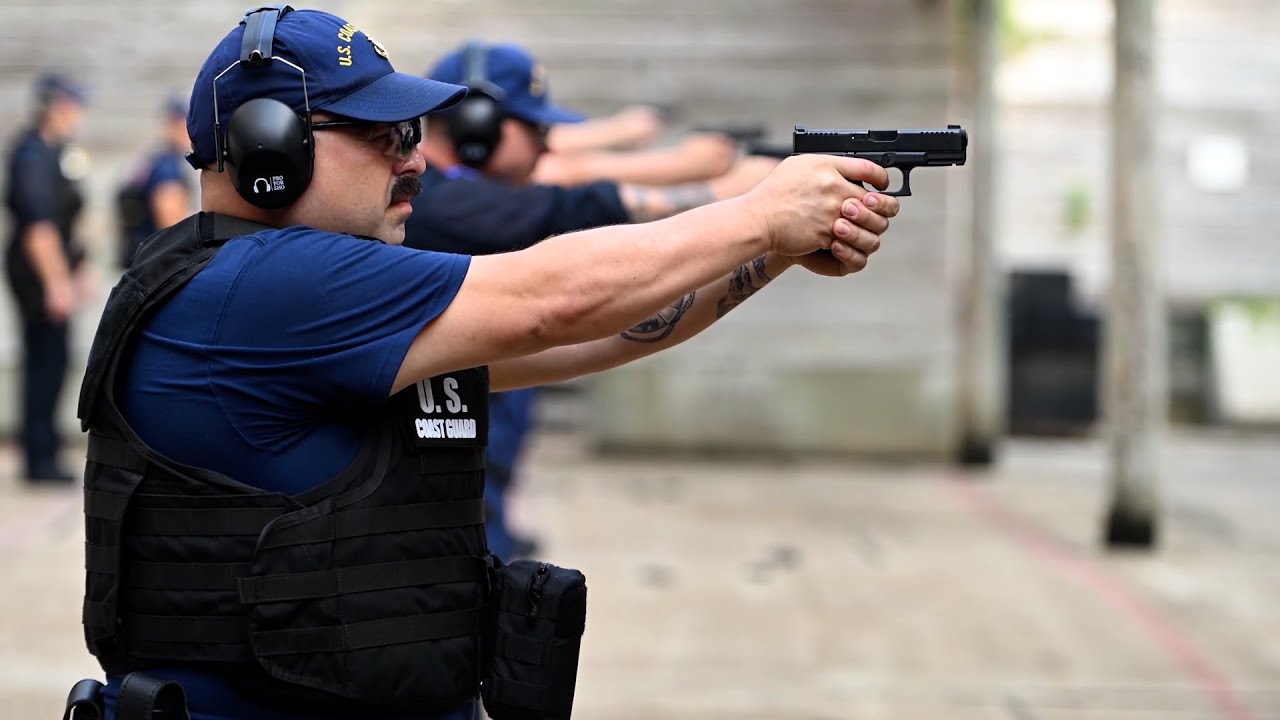 Coast Guard Station Houston Performs Firearm Training - YouTube