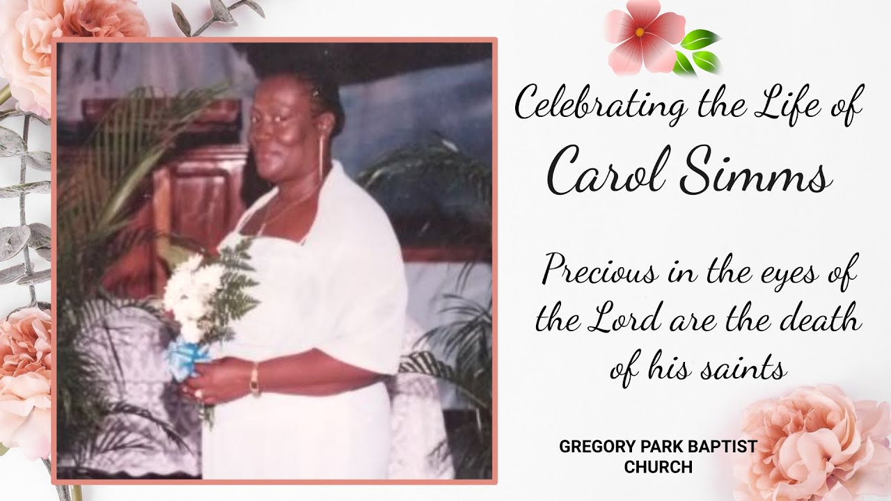 Thanksgiving Service for the life of Carol Simms Apr 12, 2025 - YouTube
