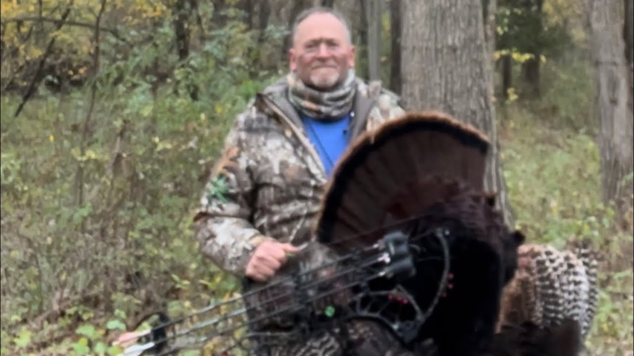 1st turkey with a bow!! MO Fall tag. What a dang rodeo, but got er done ...