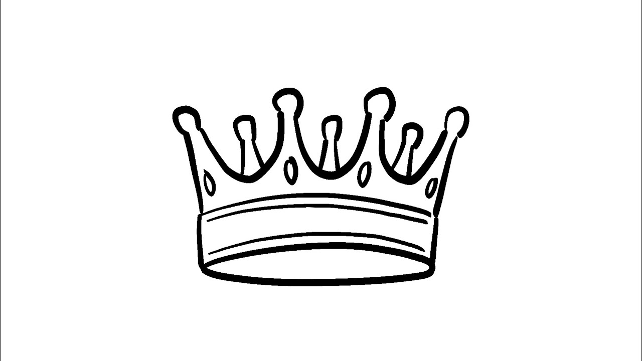 How to Draw a Simple Crown | Step-by-Step Lesson - YouTube