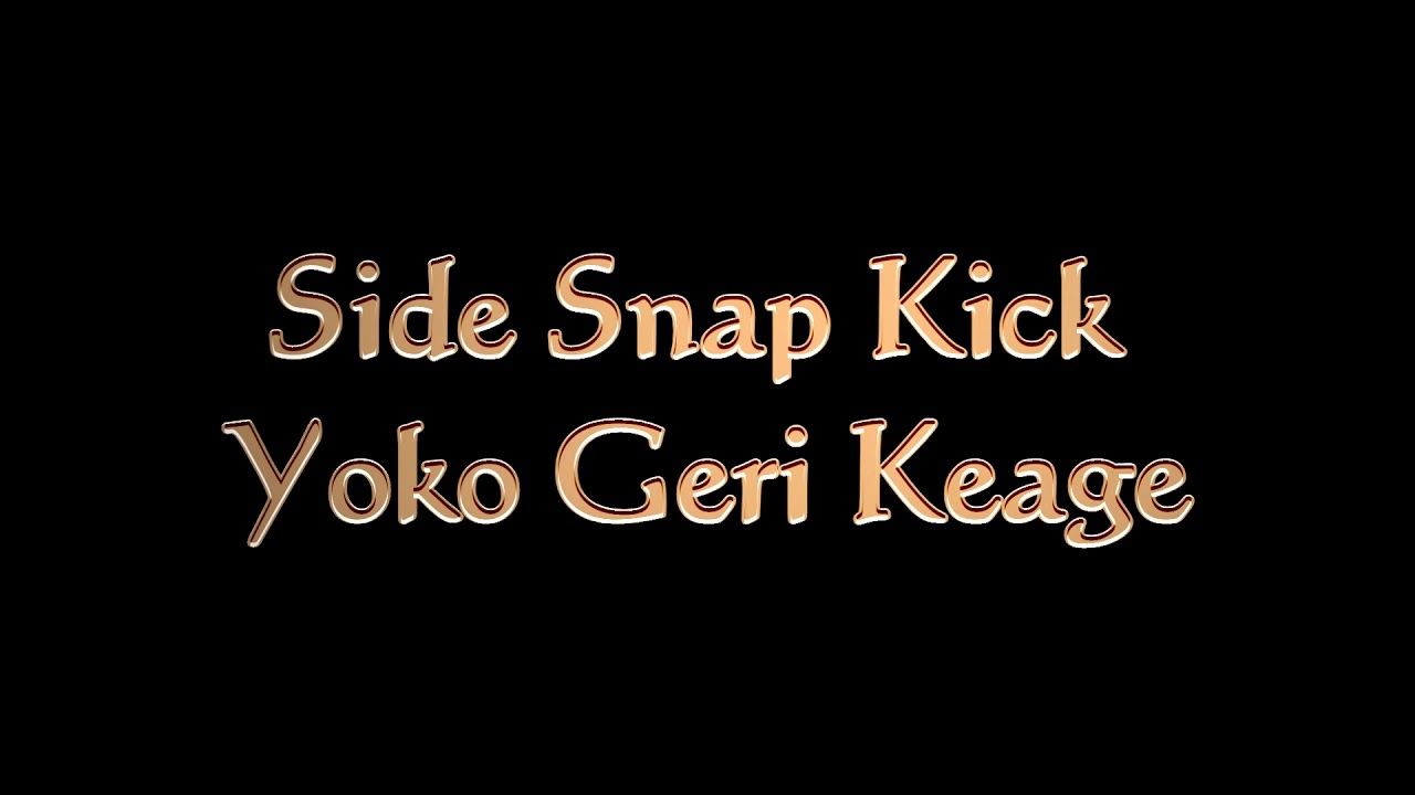 Side snap kick - YouTube