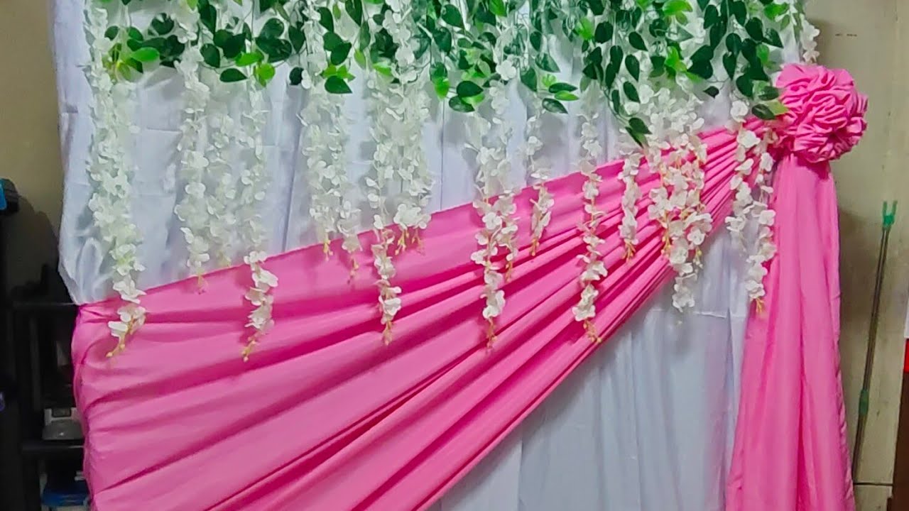BACK DROP DESIGN WITH AND PINK COMBINATIONS BACKDROP DESIGN IDEAS FOR ...