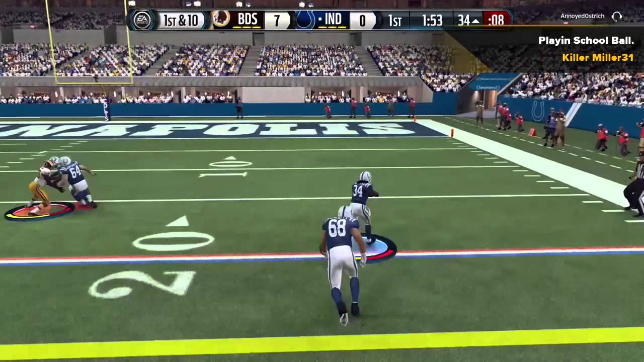 (Madden NFL 16 MUT) RG3 DW34 Amazing Option Pitch Touchdown - YouTube