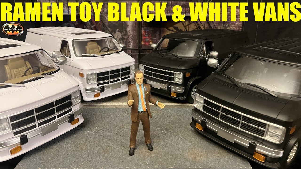 Ramen Toy White & Black Van REV Economical Van 1:12 Scale Action Figure ...