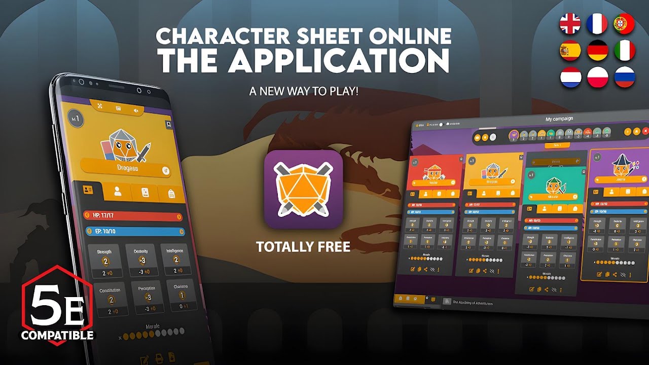 CHARACTER SHEET ONLINE APPLICATION - New RPG App, Create or Import ...