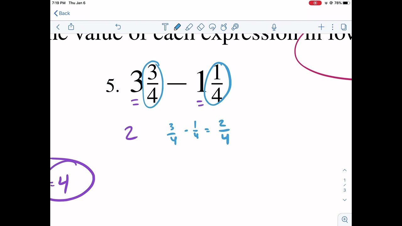 Math-Drills: adding and subtracting mixed fractions - YouTube