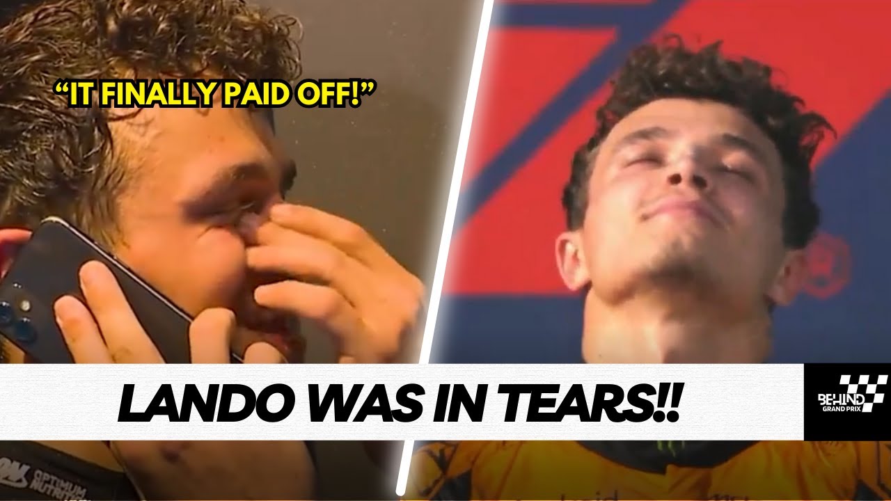 Lando Norris in tears after his family call and congratulates him for ...