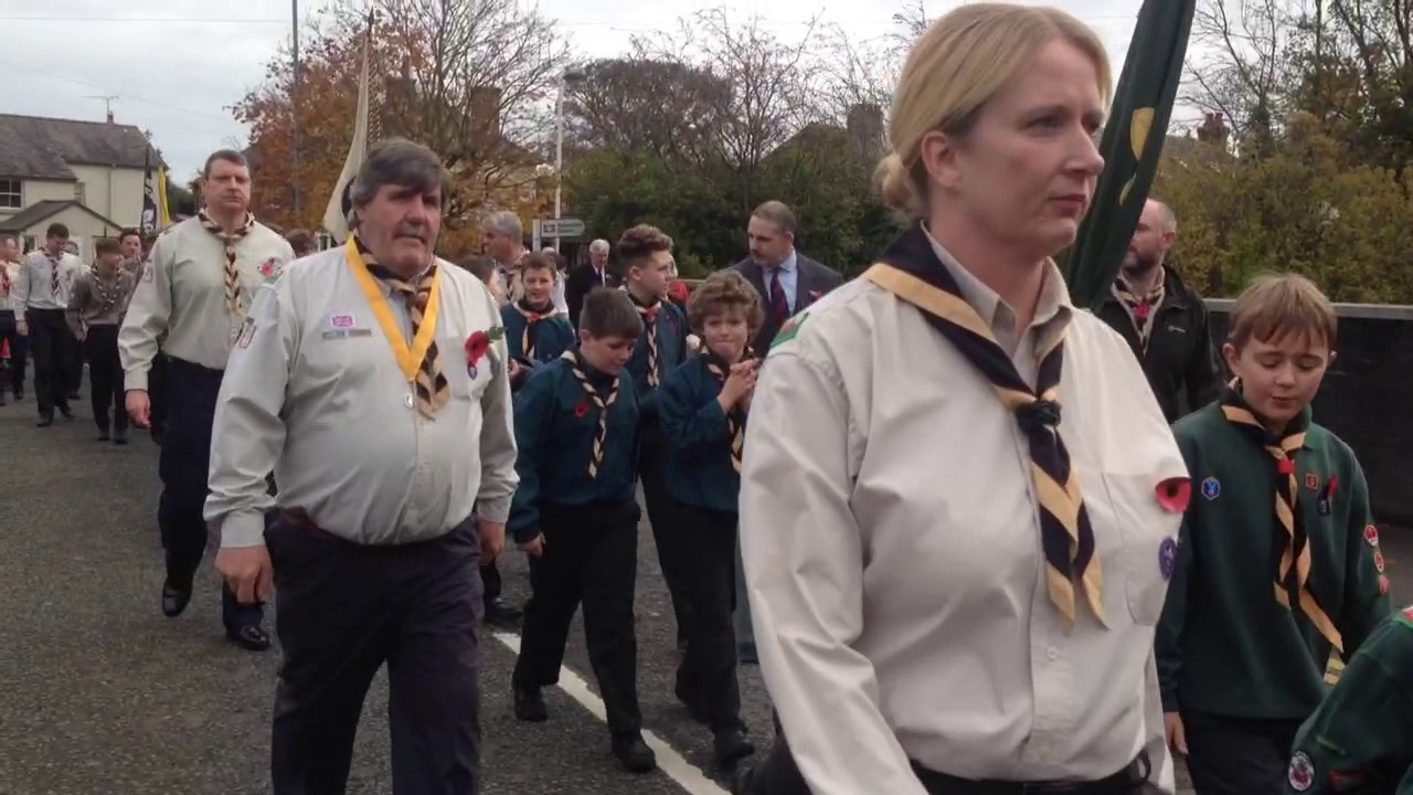 Hawarden Remembrance parade - YouTube