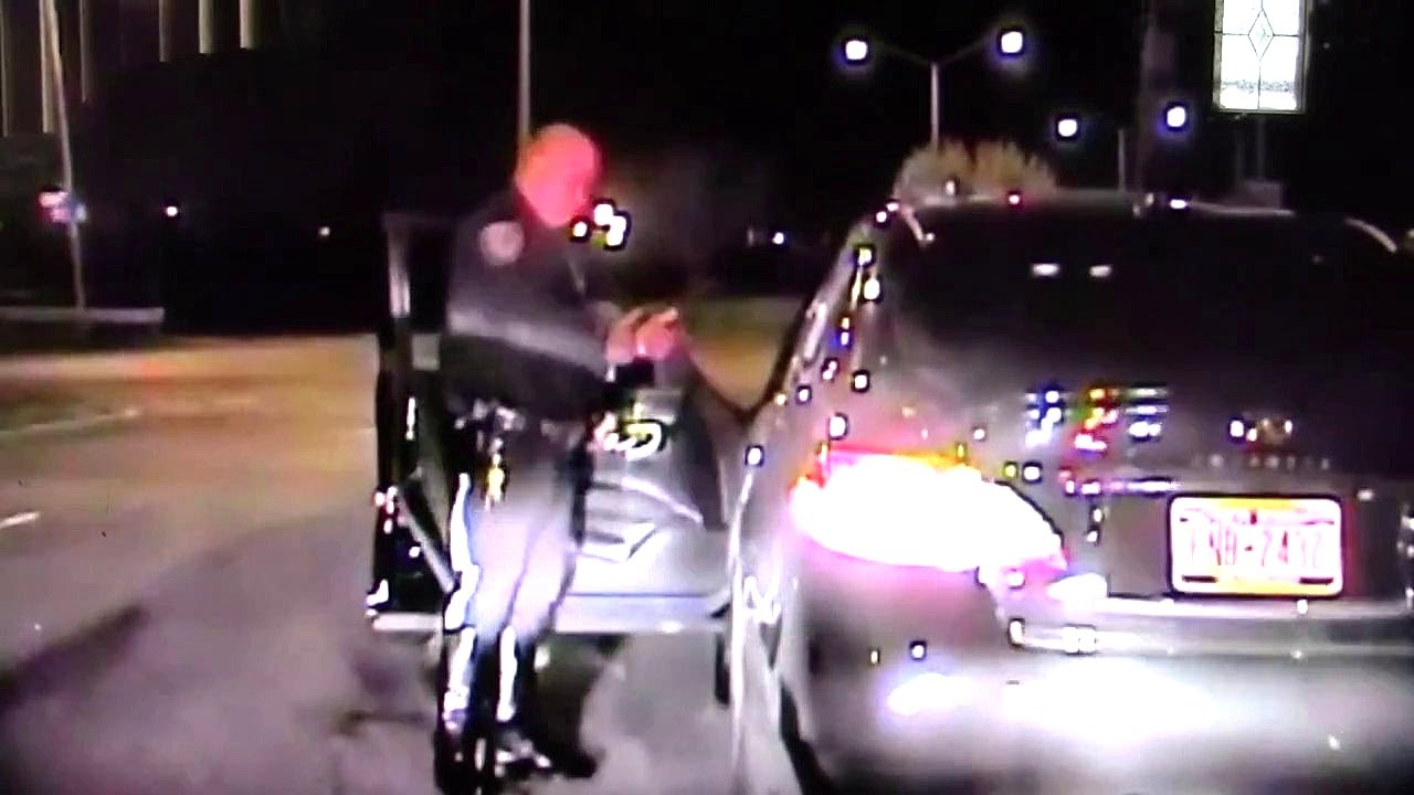 NYPD Highway Police Officer Fights Resisting Drunk Driver During Car ...