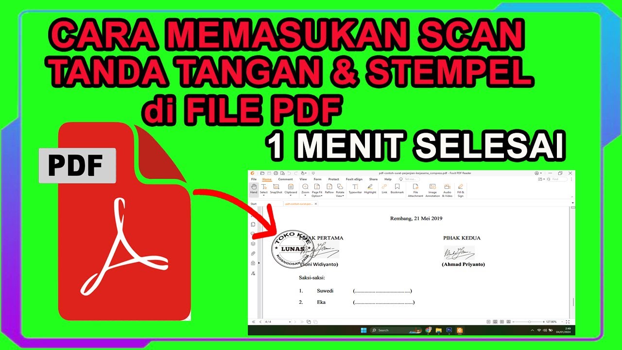 Cara Memasukan Scan Tanda Tangan dan Stempel Pada PDF Tanpa Aplikasi ...