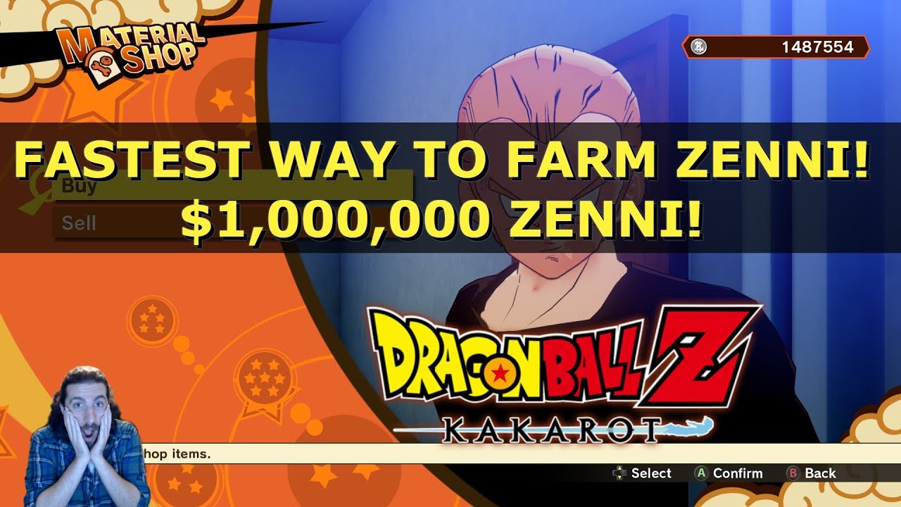 Dragon Ball Z Kakarot Fastest Way To Farm Zenni | DBZ | How To Grind ...