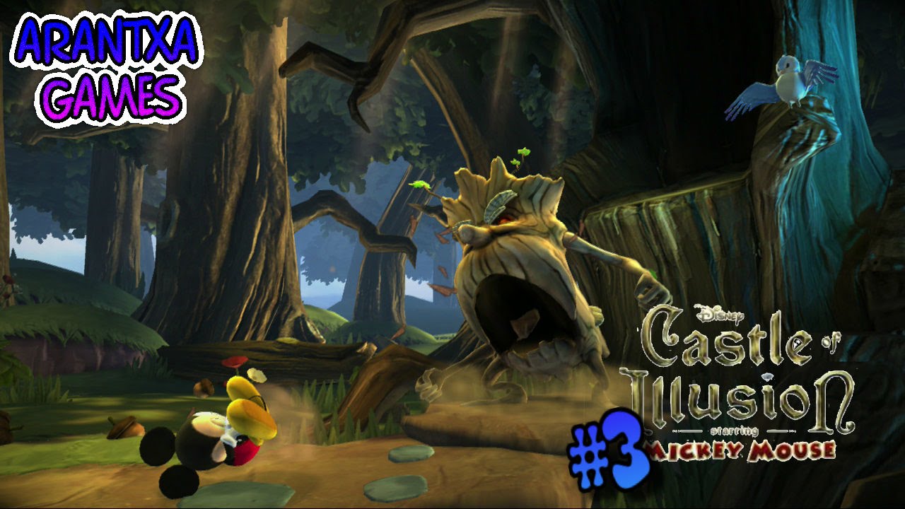 CASTILLO DE LA ILUSIÓN MICKEY MOUSE / BOSQUE ENCANTADO / PARTE 3 - YouTube