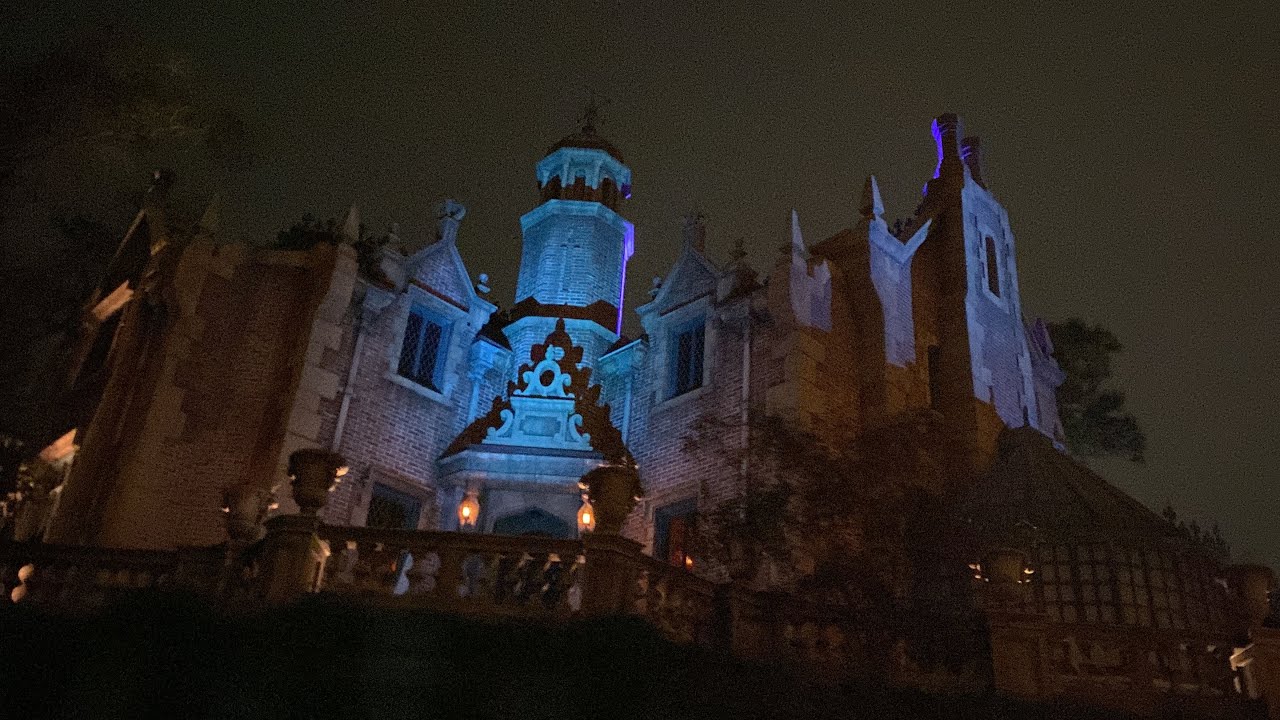 Disney Haunted Mansion At Night