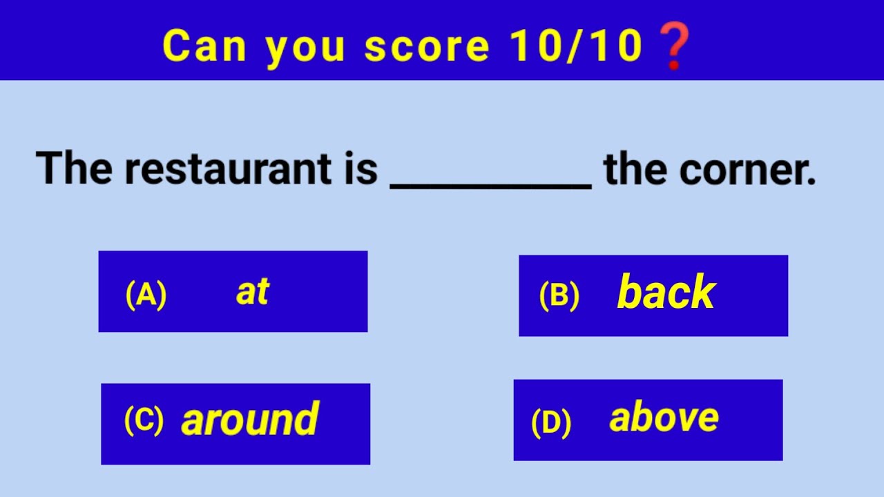 prepositions in english grammar|preposition practice|quizzes - YouTube