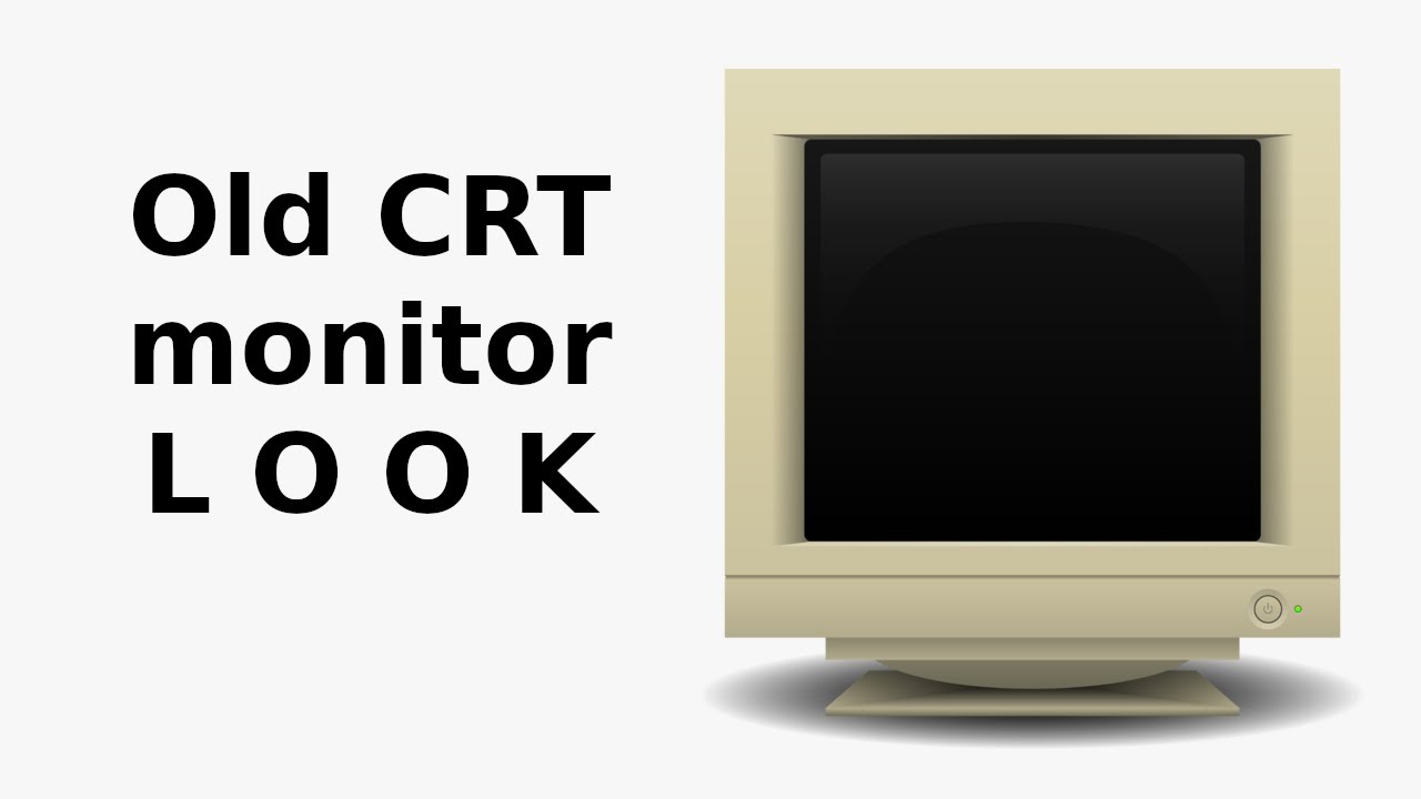 Old CRT monitor filter to your images - YouTube