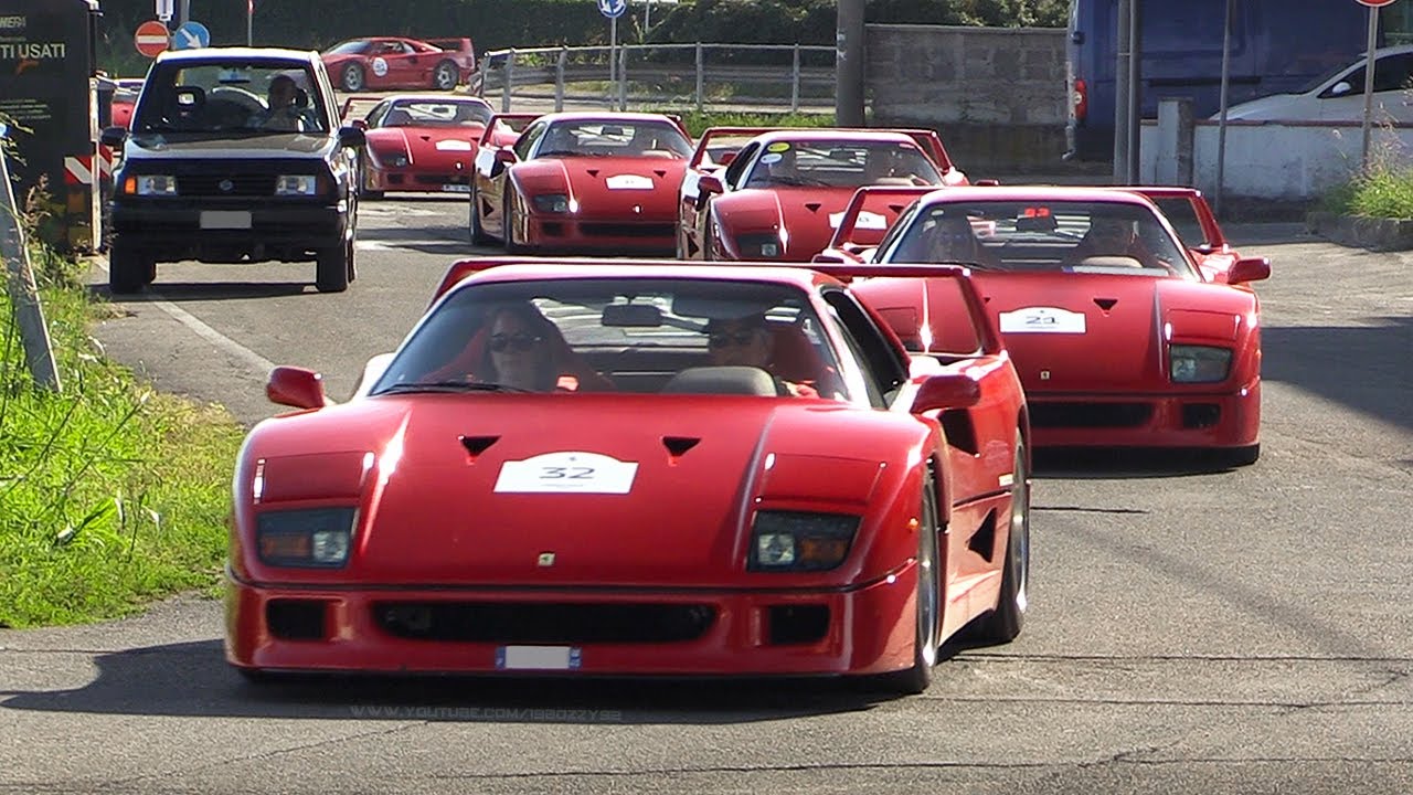 Ferrari F40 INVASION for the first Ferrari Legacy Tour! - YouTube
