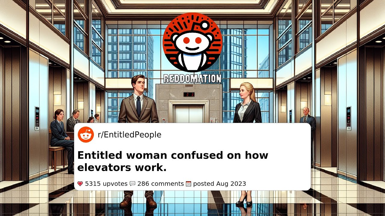 Entitled woman confused on how elevators work. - YouTube