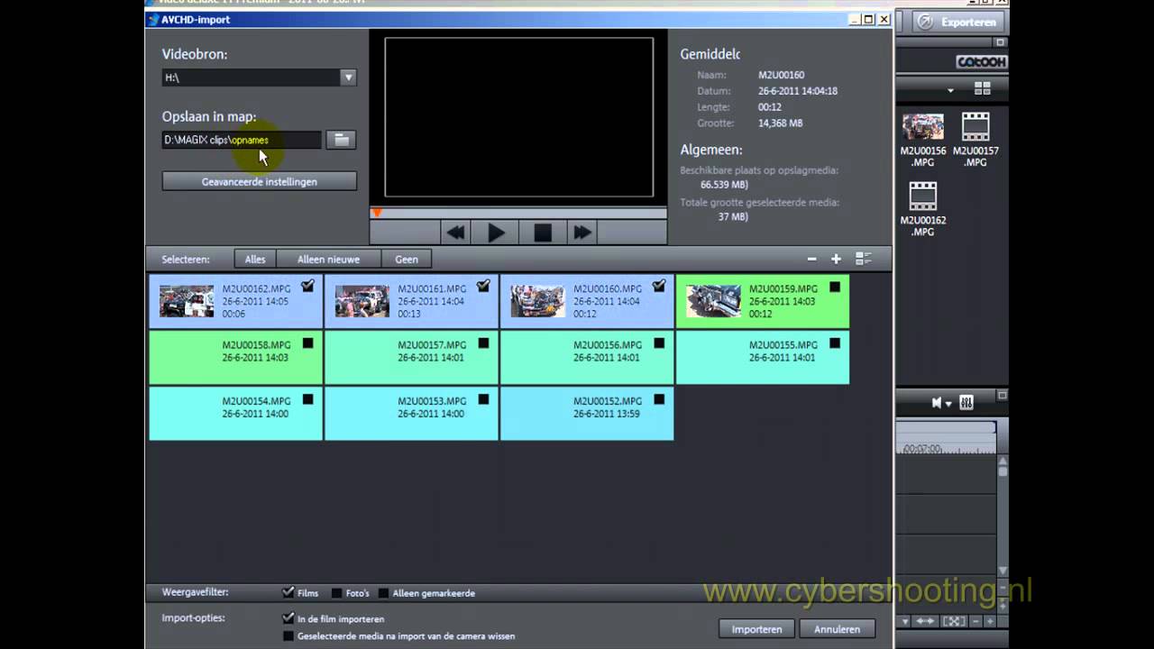Import vanaf een harddisk camera - YouTube
