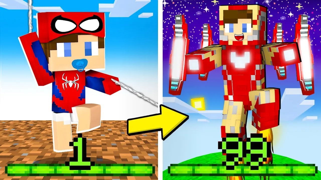 MINECRAFT, ale EXP to SUPERBOHATER! 🕷️🕸️ - YouTube