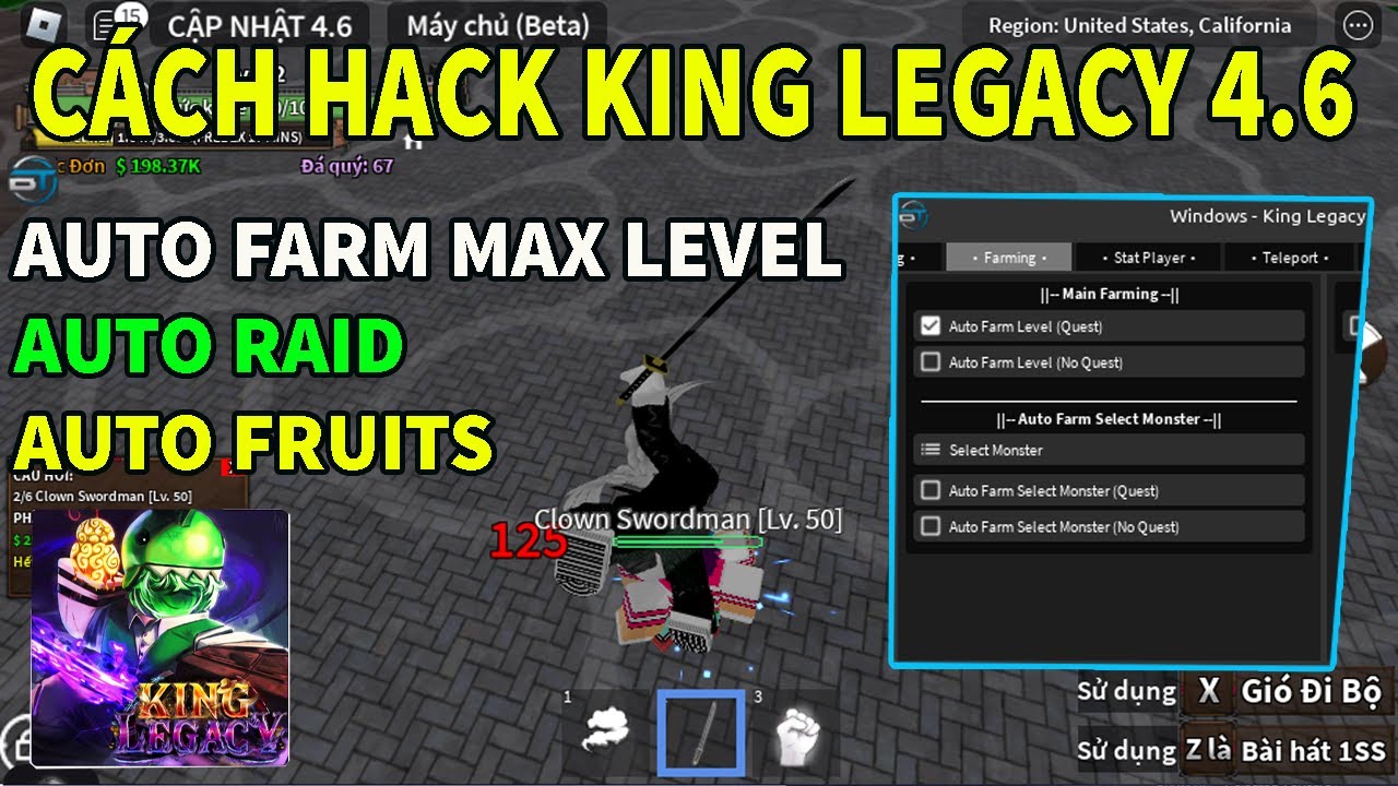 Cách Hack King Legacy 4.6 Trên Điện Thoại Auto Farm Max Level, Auto ...