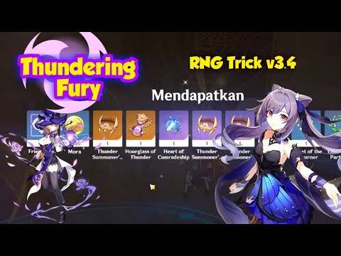 [Sample] Genshin Impact Thundering Fury RNG Trick v3.4 - YouTube