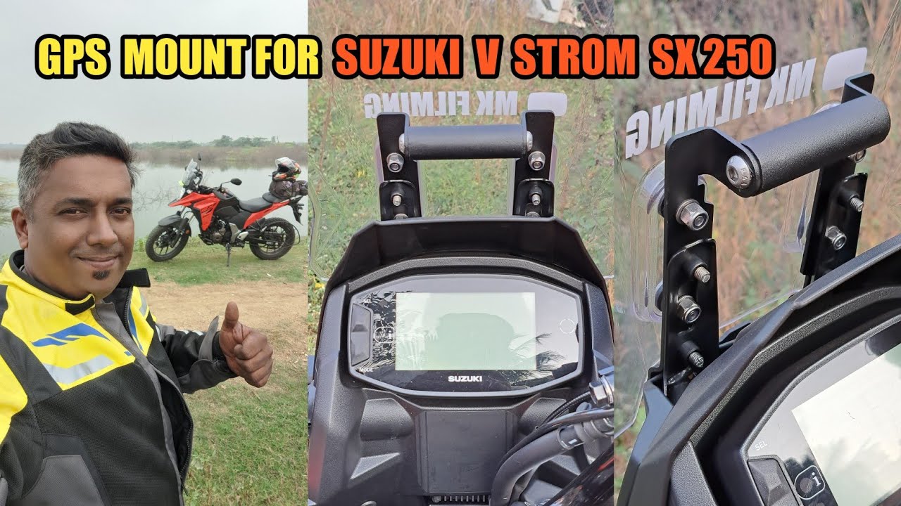 GPS Mount For Suzuki V Strom SX 250 || Who To Install GPS Mount - YouTube