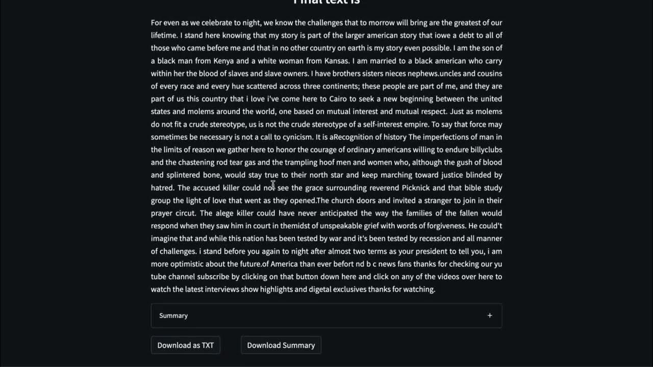 Speech To Text Streamlit Application Overview - YouTube