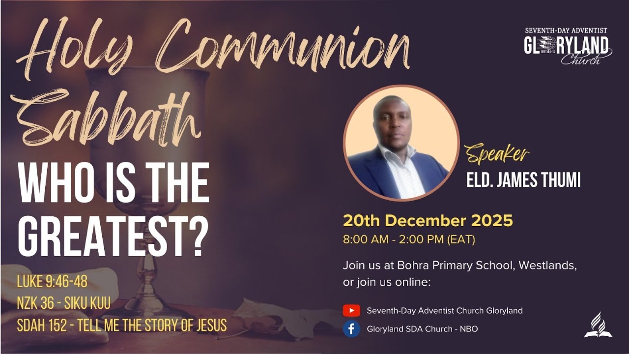 Holy Communion || Sabbath Worship || SDA Church Gloryland - YouTube